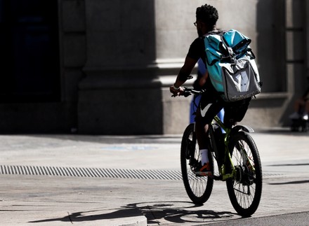 Delivery Rider On His Way Deliver Editorial Stock Photo - Stock Image ...
