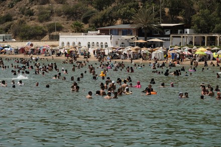 People Seen Crowded Beach Carthage Tunis Editorial Stock Photo - Stock ...