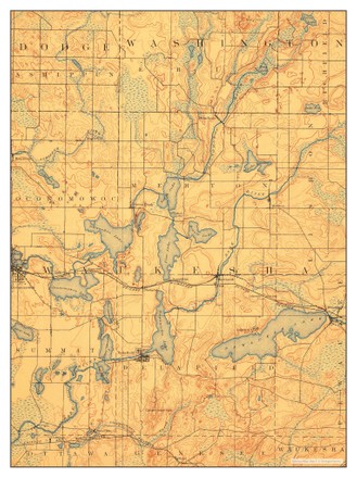 Usa Timeless Maps Oconomowoc Wisconsin Map Editorial Stock Photo ...