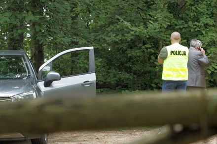 Police Inspect Forest Parking Lake Swiete Editorial Stock Photo - Stock ...