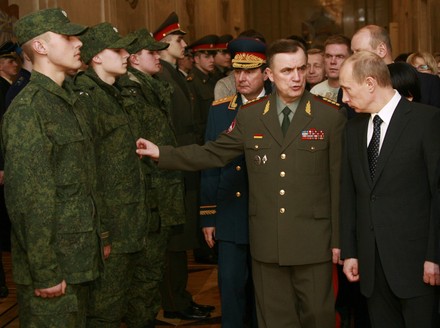 Russian President Vladimir Putin Inspects New Editorial Stock Photo ...