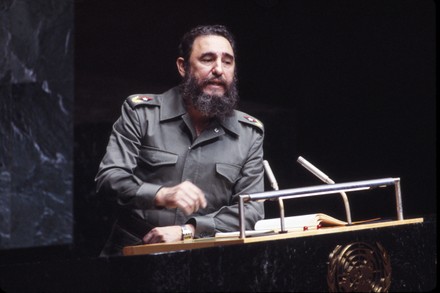 Cuban Leader Fidel Castro Halflength Portrait Editorial Stock Photo ...