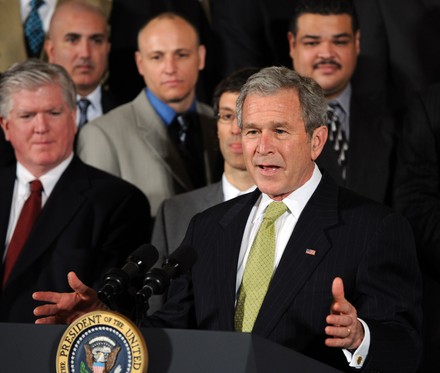 Us President George W Bush Holding Editorial Stock Photo - Stock Image ...