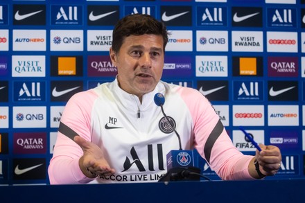 PSG press conference, Saint Germain En Laye, France - 13 Aug 2021 Stock ...