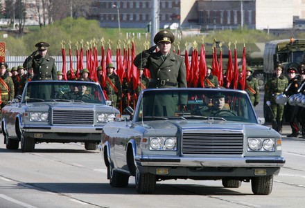 Russian Army Generals Inspect Troops During Editorial Stock Photo ...