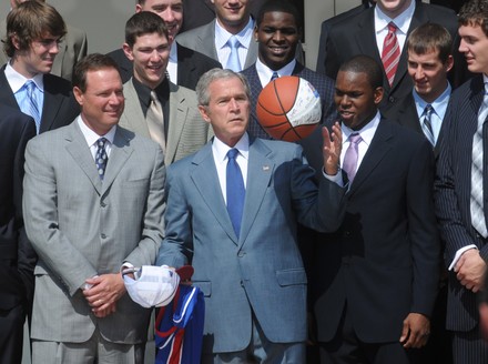 President George W Bush Throws Basketball Editorial Stock Photo - Stock ...