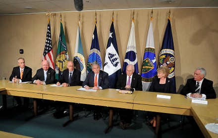Us President George W Bush Meets Editorial Stock Photo - Stock Image ...