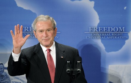 President George W. Bush speaks on the Freedom Agenda in Washington ...