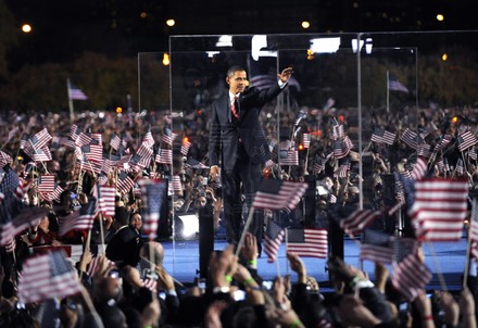 Presidentelect Barack Obama Greets Massive Crowd Editorial Stock Photo ...