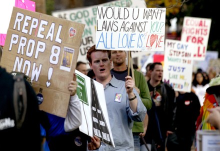 Protesters Rally Overturn Proposition 8 State Editorial Stock Photo ...
