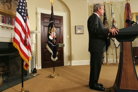 Us President George W Bush Announces Editorial Stock Photo - Stock ...