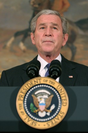 Us President George W Bush Announces Editorial Stock Photo - Stock ...