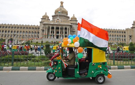 Decorated Auto Rickshaw Indian Tricolor Flag Editorial Stock Photo ...