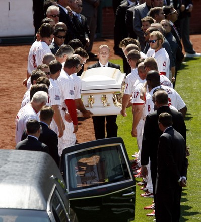 Philadelphia Phillies Players Pass Along Casket Editorial Stock Photo ...