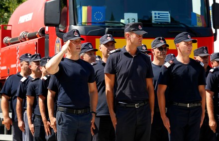 Romanian Firefighters Who Helped Greece Fighting Editorial Stock Photo ...