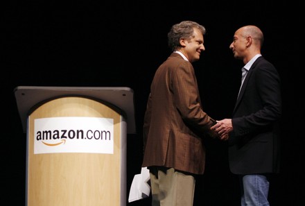 Amazon Ceo Jeff Bezos Shakes Hands Editorial Stock Photo - Stock Image ...