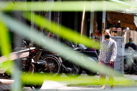 Woman Walks Green Zone Safe Zone Editorial Stock Photo - Stock Image ...