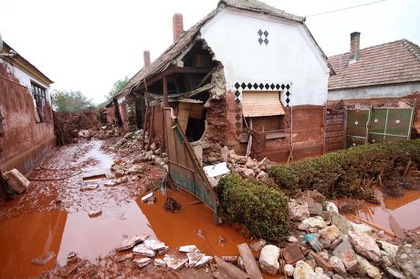 Village Flooded By Red Toxic Mud Editorial Stock Photo - Stock Image ...