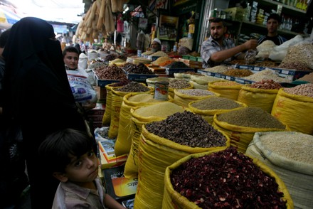 Palestinians Buy Traditional Foods Alzaoya Market Editorial Stock Photo ...