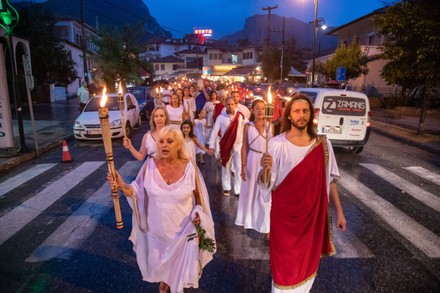 Ancient Greek Religion Hellenism Ceremony At Prometheia Festival In ...