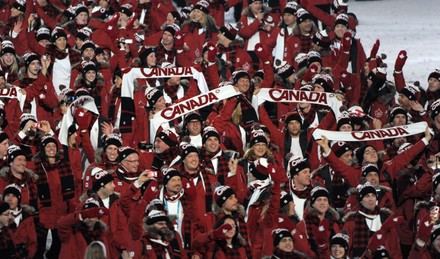 Canadas Winter Olympic Team Arrives During Editorial Stock Photo ...