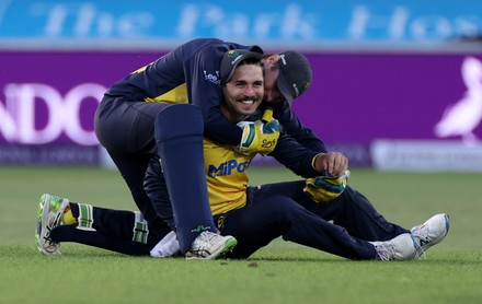 Andy Gorvin Glamorgan Celebrates Taking Wicket Editorial Stock Photo ...