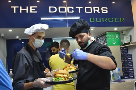 Meal Served Restaurant Doctors Burger Damascus Editorial Stock Photo ...
