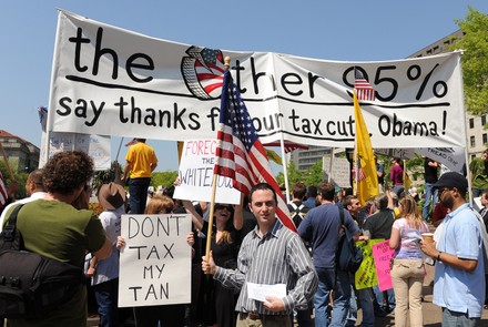 Tea Party Demonstrators Face Off Against Editorial Stock Photo - Stock ...