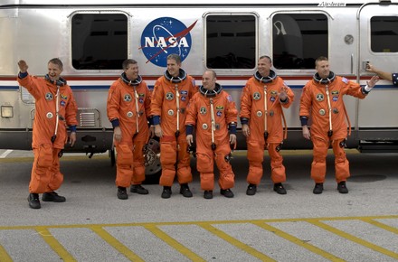 Six Member Crew Nasas Space Shuttle Editorial Stock Photo - Stock Image ...