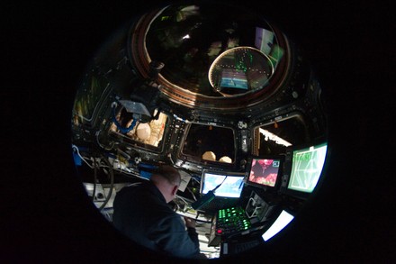 This Fisheye Lens View Nasa Astronaut Editorial Stock Photo - Stock ...