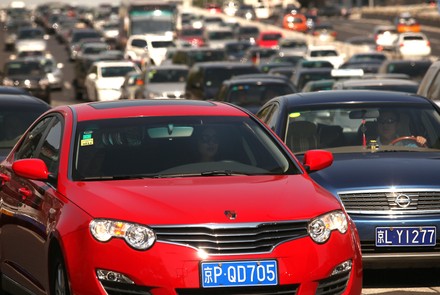 Chinese Drivers Slowly Make Their Way Editorial Stock Photo - Stock ...