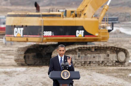 Large Backhoe Behind Him U S Editorial Stock Photo - Stock Image ...