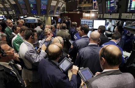 Wall Street Employees Busy Working Moments Editorial Stock Photo ...