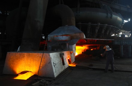 Man Works Factory Ansteel Anshan City Editorial Stock Photo - Stock ...