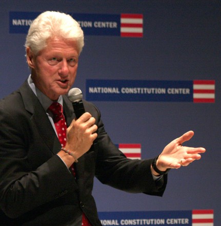 Former President Bill Clinton Makes Point Editorial Stock Photo - Stock ...