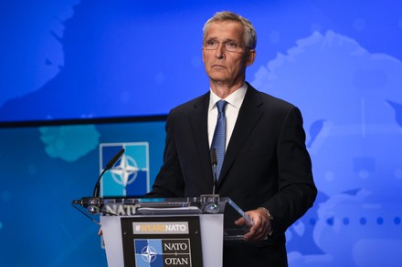 Nato Secretary General Jens Stoltenberg Gestures Editorial Stock Photo ...