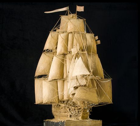 Model Hms Victory Carved Out Block Editorial Stock Photo - Stock Image ...