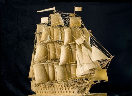 Model Hms Victory Carved Out Block Editorial Stock Photo - Stock Image ...