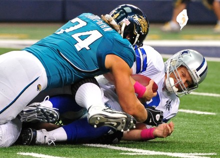 Dallas Cowboys Quarterback Jon Kitna Sacked Editorial Stock Photo ...