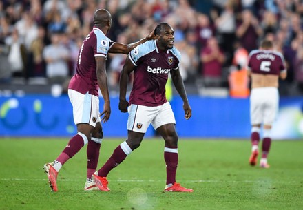 Benrahma West Ham United Scores Celebrates Editorial Stock Photo ...