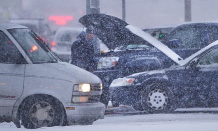 Motorists Experience Car Trouble Freezing Temperatures Editorial Stock ...