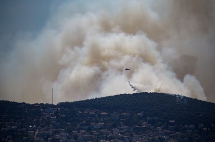 Forest fire in the Istanbul's Prince Island, Turkey - 21 Aug 2021 Stock ...