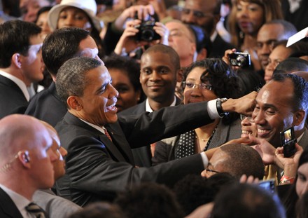 Us President Barack Obama Shakes Hands Editorial Stock Photo - Stock ...