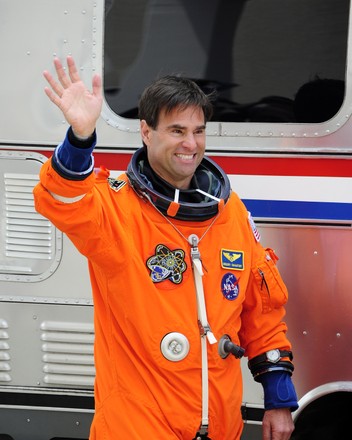 Mission Specialist Greg Chamitoff Waves Media Editorial Stock Photo ...