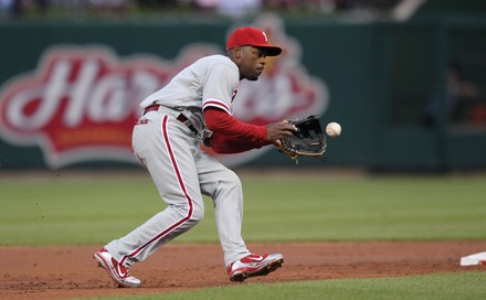Philadelphia Phillies Shortstop Jimmy Rollins Fields Editorial Stock ...