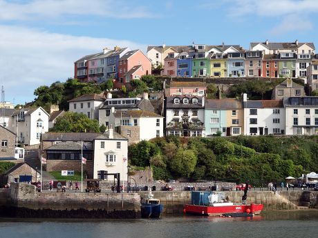 Coloured Houses Kingswear Devon England Britain Editorial Stock Photo ...