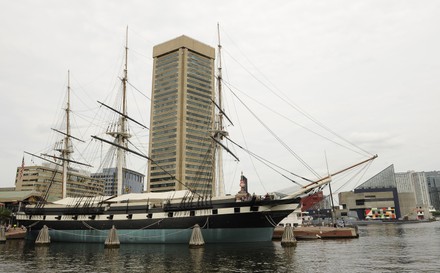 Historic Uss Constellation Seen Inner Harbor Editorial Stock Photo ...