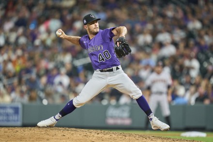Colorado Pitcher Tyler Kinley 40 Throws Editorial Stock Photo - Stock ...