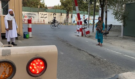 Taliban Members Stand Vehicles Check Point Editorial Stock Photo ...