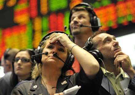 Traders Work Eurodollar Futures Pit On Editorial Stock Photo - Stock ...